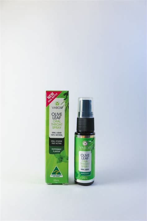 Olive Leaf Oral Throat Spray Peppermint Vabori