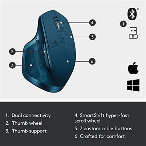 Logitech Mx Master S Midnight Teal Mouse Specs Compare Prices Pangoly