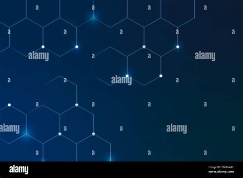 Geometrical Honeycomb Patterned Blue Background Vector Stock Vector