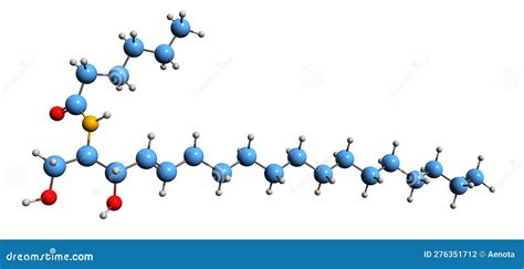 3d Image Of C6 Ceramide Skeletal Formula Stock Illustration Illustration Of Permeable
