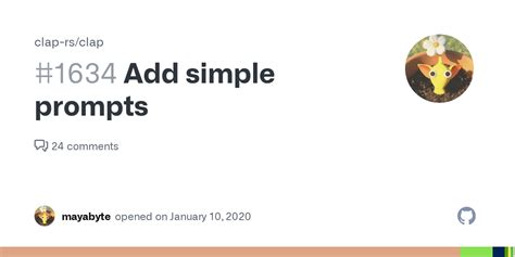 Add Simple Prompts Issue Clap Rs Clap Github