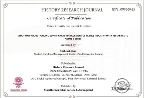 Shahrukh Khan On Linkedin Gratitude Researchexcellence Ugccare