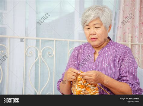 Elderly Women Knitting Image And Photo Free Trial Bigstock