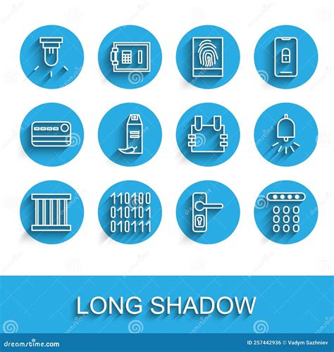 Set Line Prison Window Binary Code Motion Sensor Door Handle Password Protection Pepper