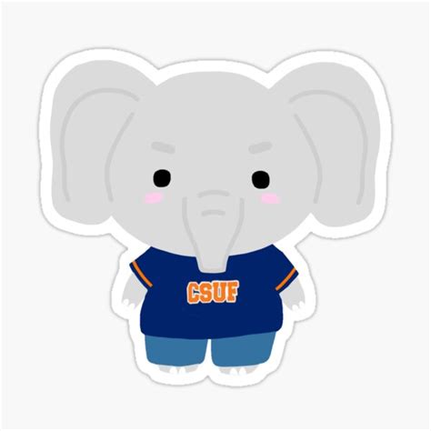 Csuf Mascot Tuffy The Titan Sticker For Sale By Kdrawsss Redbubble