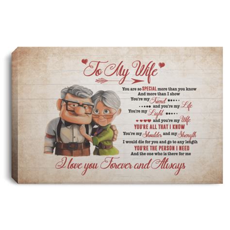 To My Wife Canvas To My Wife I Love You Forever And Always Framed