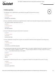 Test Chapter11 Database Performance Tuning And Query Optimization