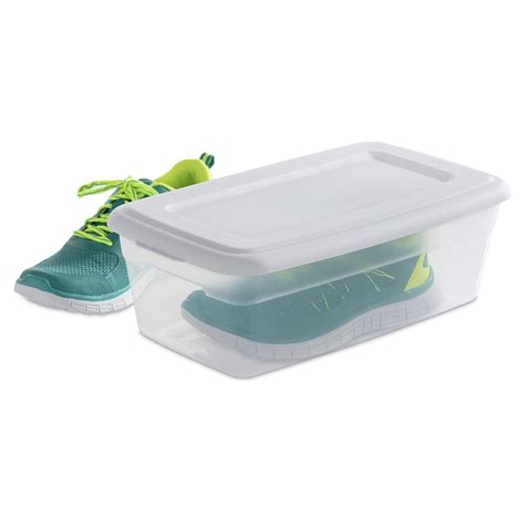6 Qt Plastic Storage Box Storage Container Bin With Lid Stackable