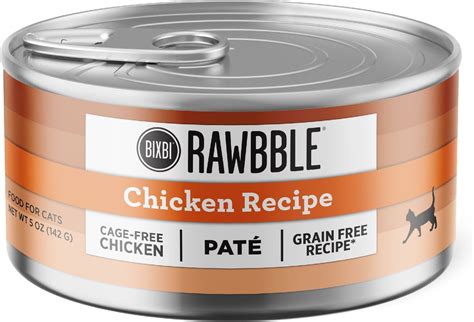 Bixbi Rawbble Chicken Pate Wet Food For Cats 5 Oz Can Case Of 24