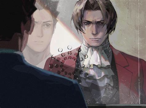 Phoenix Wright And Miles Edgeworth Ace Attorney And 1 More Drawn By
