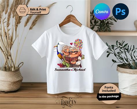 Up Ellie Carl Names Custom Design Template Editable Canva Design
