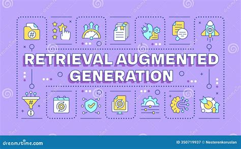 Retrieval Augmented Generation Purple Word Concept Stock Illustration