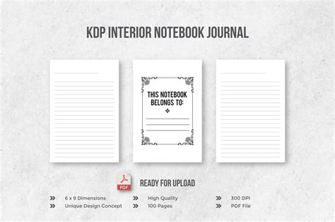 notebook journal kdp interior graphic by best kdp · creative fabrica