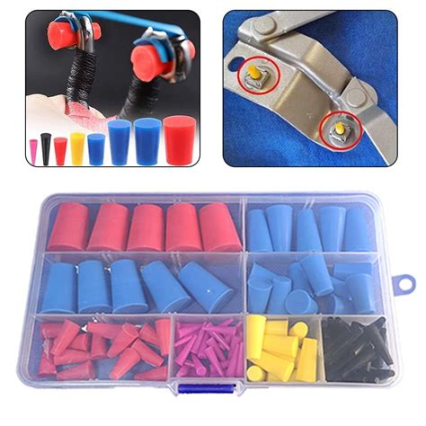 60pcs High Temp Masking Plugs Powder Coating Silicone Cone Plugs