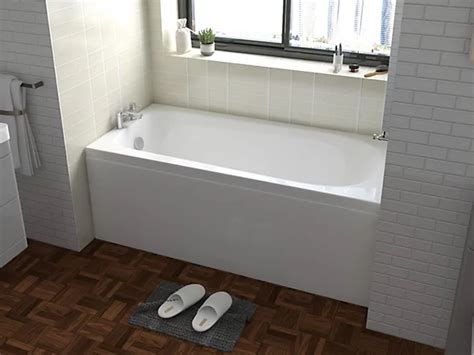 Ibathuk 1600 X 700 Designer Round Single Ended Bath Straight Bathroom