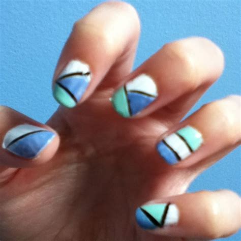 Color Blocked Nails Color Block Nails Nails Color Block