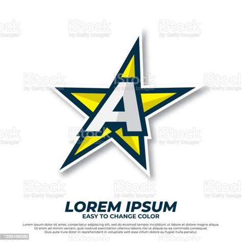 초기 문자가있는 스타 Esport 로고 일러스트레이션 흰색 배경에 고립 된 Esport 스타일 1위에 대한 스톡 벡터 아트 및 기타 이미지 Istock