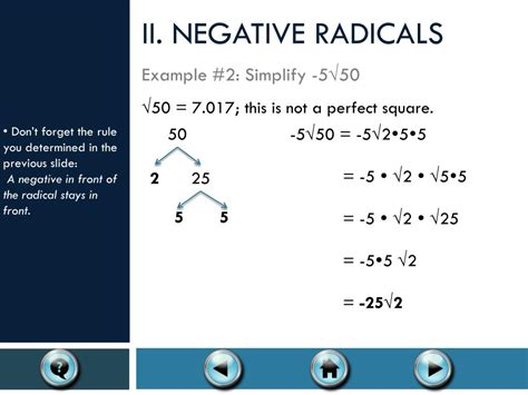Ppt Simplifying Radicals Powerpoint Presentation Free Download Id