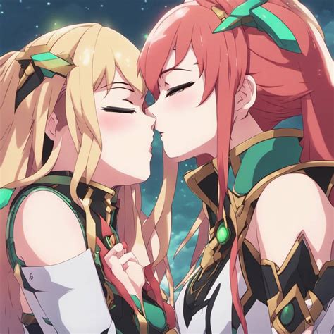 Mythra X Pyra Kiss By Stevenrob On Deviantart