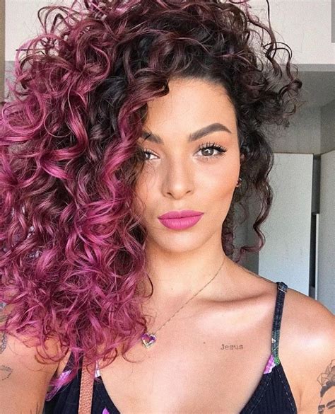 Pin By Mary Gerena On Power Of Beauty Hair Dyed Curly Hair Curly