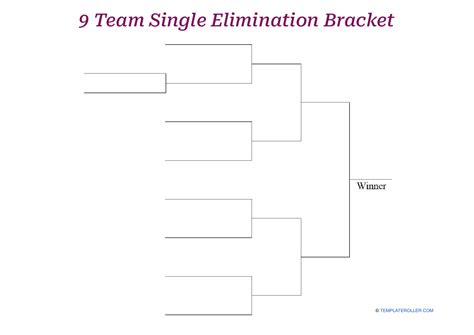 9 Team Single Elimination Bracket Download Printable Pdf Templateroller