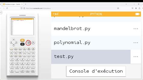 tutoriel python numworks vidéo 1 script console et variables youtube
