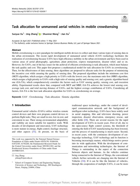 Task Allocation For Unmanned Aerial Vehicles In Mobile Crowdsensing Request Pdf