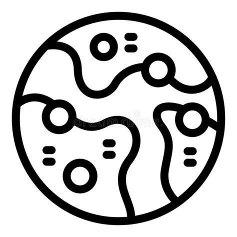 Icono Simplificado De Tierra Blanca Y Negra Ilustración Del Vector