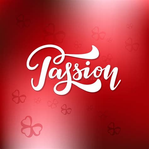 Passion Hand Drawn Poster Or Card Ink Illustration Stock Vector