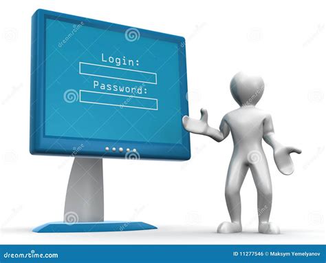 monitor with login and password stock illustration illustration of