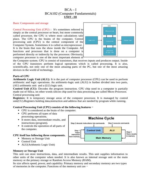 fundamental unit 3 pdf random access memory computer data storage