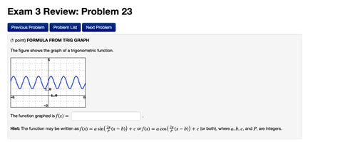 Solved Exam 3 Review Problem 23 Previous Problem Problem Chegg