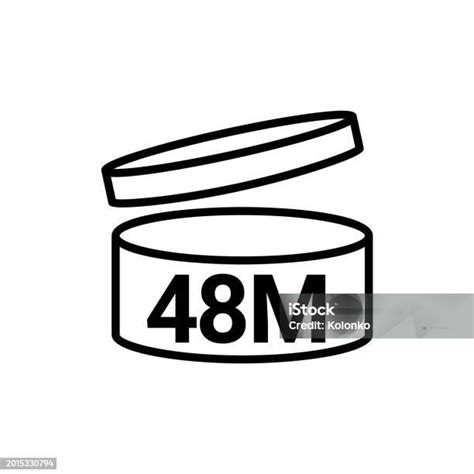 파오 심볼 로고 코스메틱 라이프 48개월 만료 오픈 선반 항아리 만료 Pao Month 아이콘 3에 대한 스톡 벡터 아트 및 기타 이미지 Istock