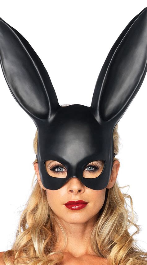 Bondage Bunny Mask Rabbit Mask Black Bondage Mask