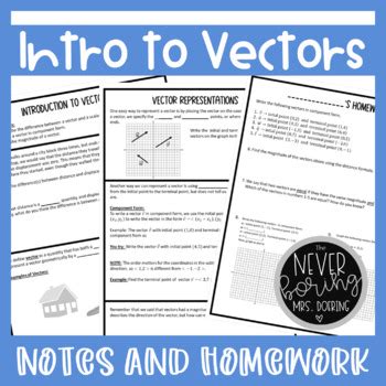Introduction To Vectors Guided Notes And Homework TPT