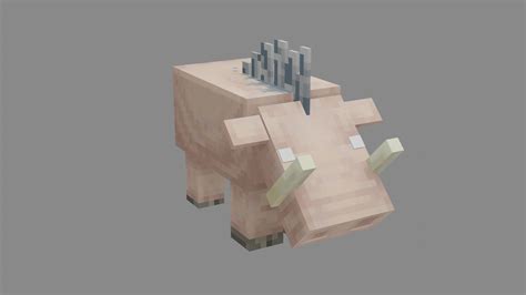 3d Model Minecraft Hoglin Vr Ar Low Poly Cgtrader