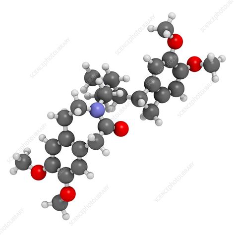 Ivabradine Angina Pectoris Drug Molecule Stock Image F0166309