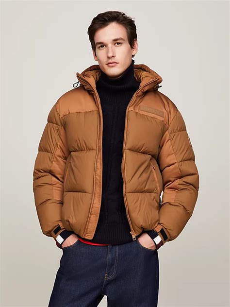 Th Warm Hooded New York Puffer Jacket Brown Tommy Hilfiger