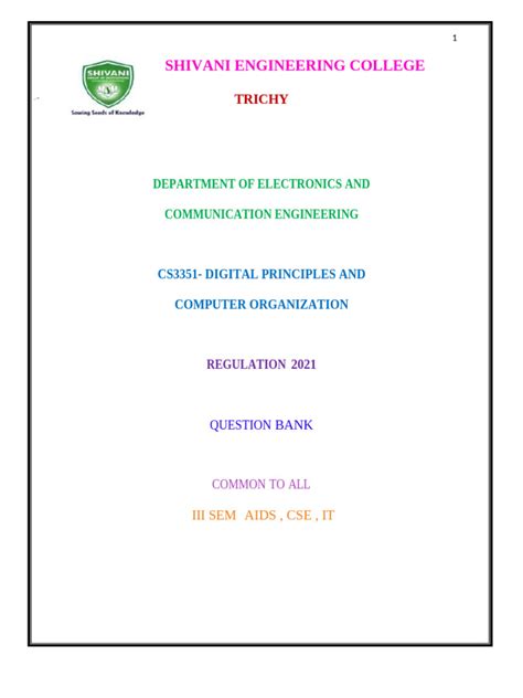 cs3351 dpco qbank pdf random access memory central processing unit