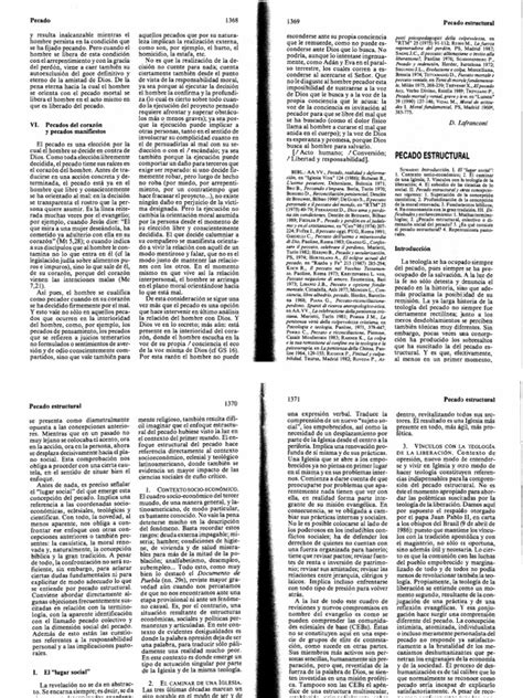 Pecado Estructural Nuevo Diccionario De Teologia Moral Pdf Pecado