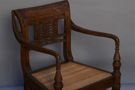 Set Of 4 Teak And Rattan Raffles Chairs Michael Trapp