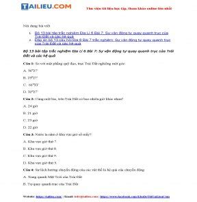 20211122065903619add4721bf5 Cau Hoi Trac Nghiem Dia Ly 6 Bai 7 Su Van