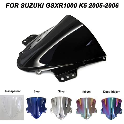 Black Motorcycle Motorbike Windshield For Suzuki Gsxr1000 Gsxr 1000 K5