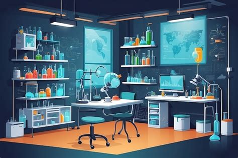 Premium Photo Depict A Corner Of The Lab With A Display Of Innovative
