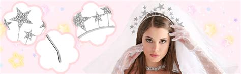 Rhinestone Star Headband Glitter Crystal Bride Headpiece