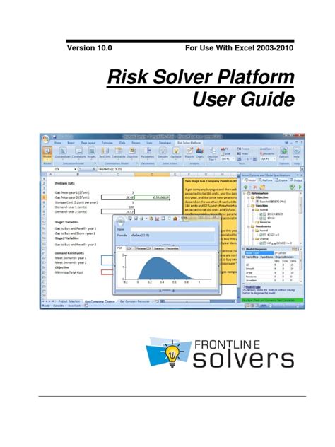 Risk Solver Platform User Guide Pdf Mathematical Optimization