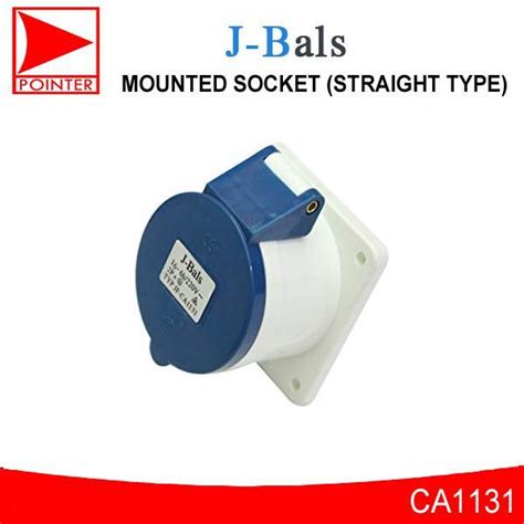 J Bals Industrial Panel Mounted Socket Straight Type Ip44 220v 2p