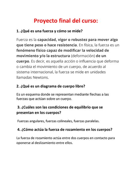proyecto final del curso fisica y quimica proyecto final del
