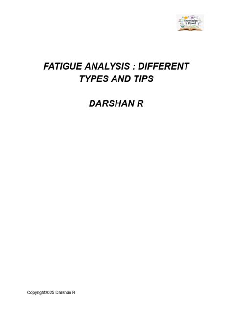 Fatigue Analysis Pdf Fatigue Material Fracture