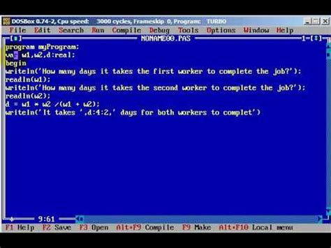 Turbo Pascal Programming 12 Workers App YouTube